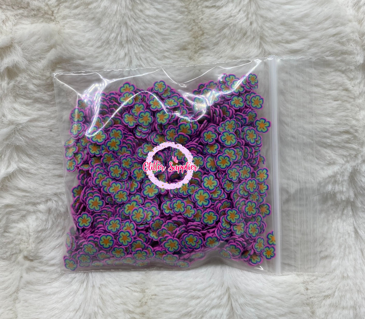 Neon Purple Polymer Clay Flowers – That Glitter Supplier